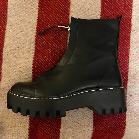 Zara | Shoes | Zara Flat Ankle Boots With Zip Trf | Poshmark
